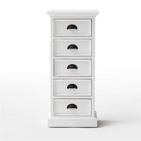 Halifax Storage Unit 5 Drawers - White